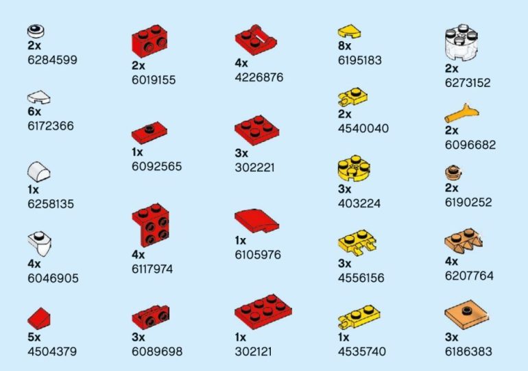 LEGO 40395 China-Drache Mini-Build: Bauanleitung und Teileliste