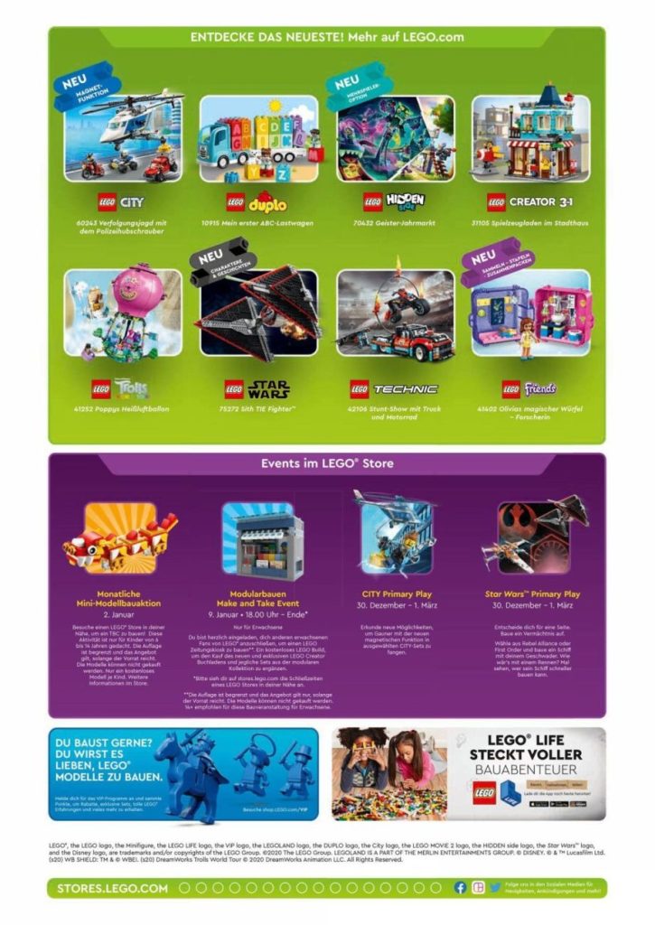 LEGO Store Flyer Januar 2020 ist da: Bau-Event nur für Erwachsene