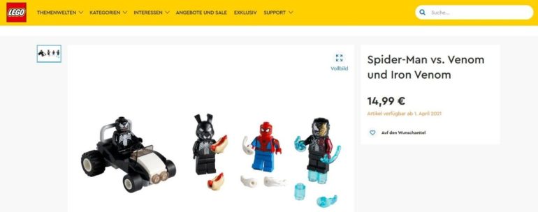LEGO 40454 Spider-Man vs Venom und Iron Venom aufgetaucht