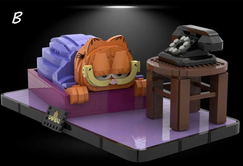 Garfield macht es sich im LEGO Ideas Review gemütlich